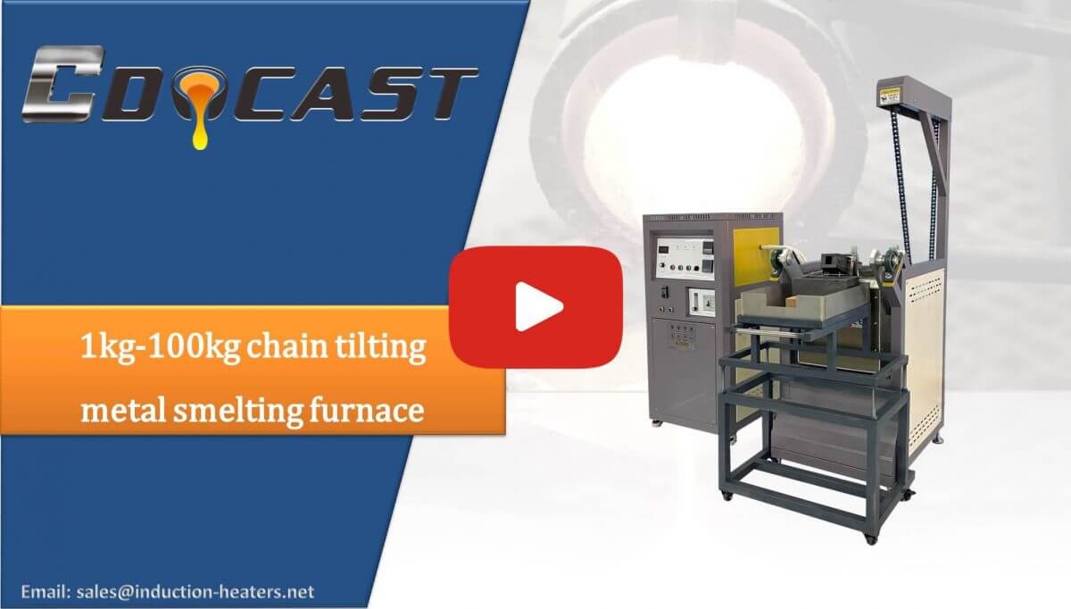 1kg-100kg chain tilting metal smelting furnace for gold silver copper ...