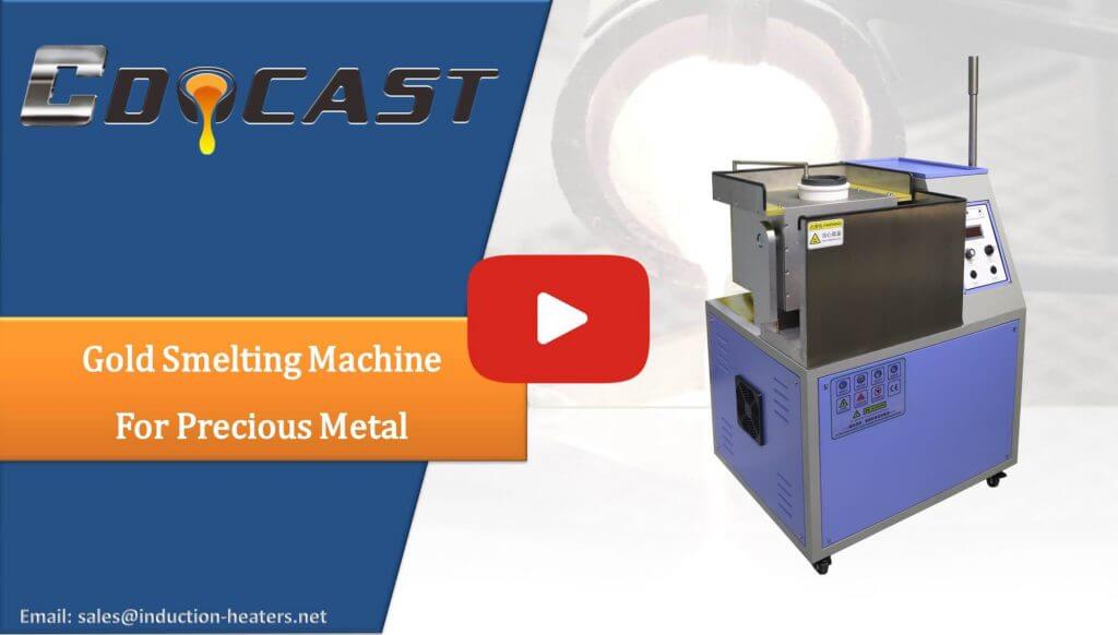Gold smelting machine for melting gold, silver, platinum